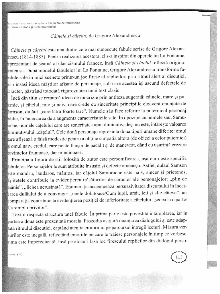 G. Alexandrescu - Cainele Si Catelul | PDF
