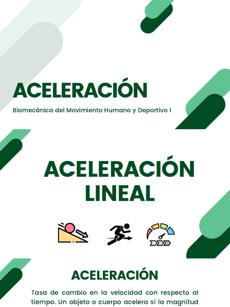 Aceleración Lineal en el Movimiento Deportivo | PDF | Velocidad ...