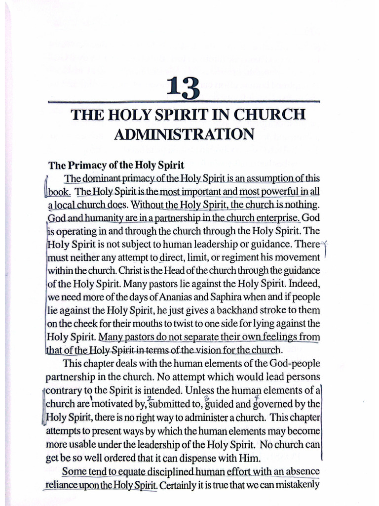 The Holy Spirit in Church Administration-2 | PDF