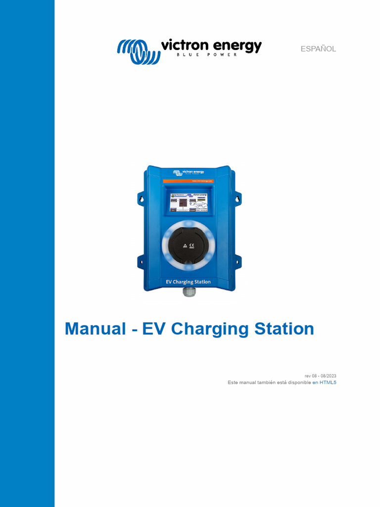 Manual AV Victron EV Charging Station | PDF | Punto de acceso inalámbrico | Bluetooth
