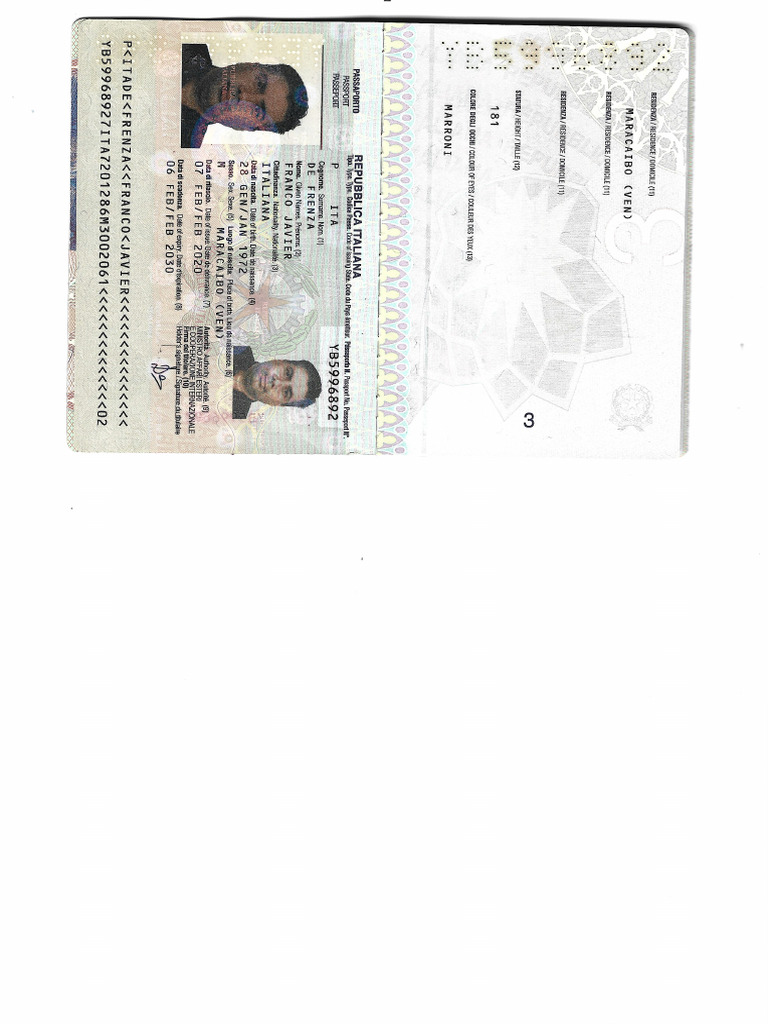 Italian Passport 3 | PDF