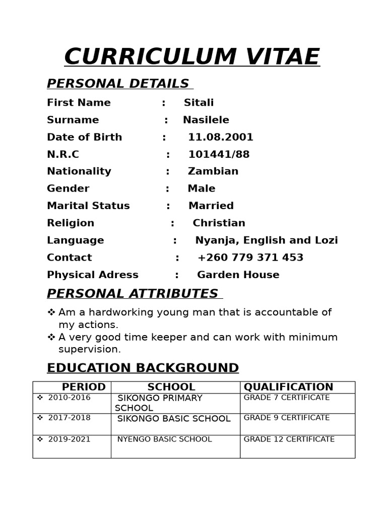 Curriculum Vita1 | PDF