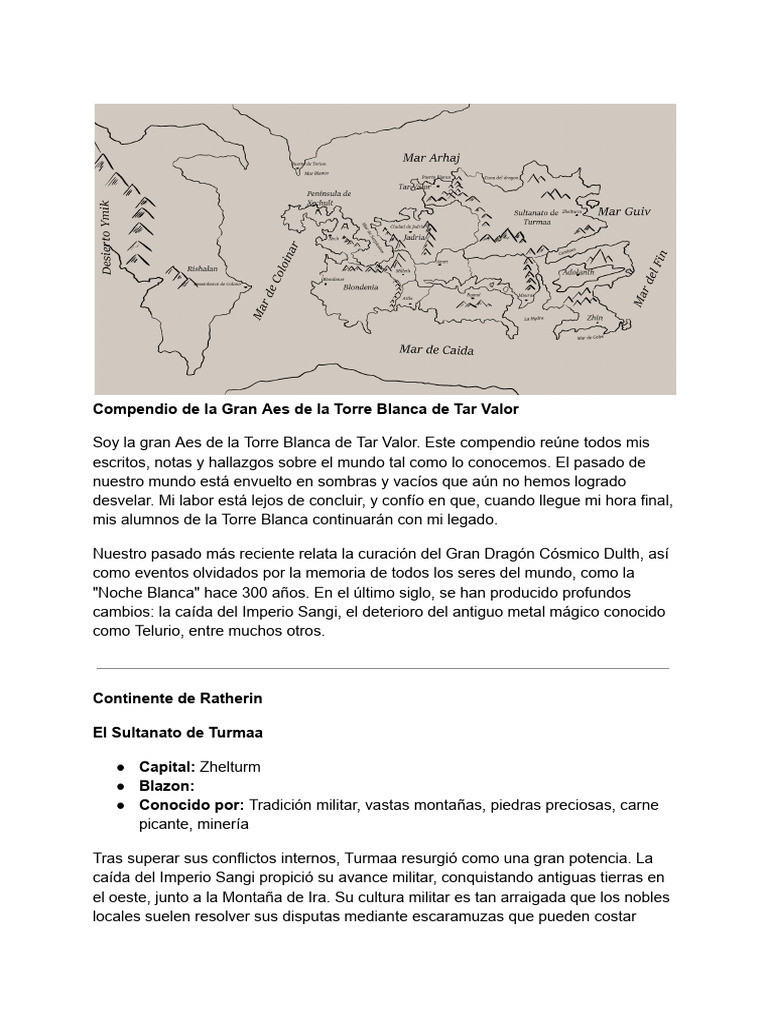 Compendio de la Gran Aes de Tar Valor | PDF