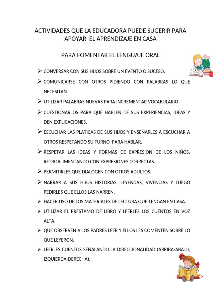 Actividades y Ejercicios de Lenguaje Oral | PDF | Boca | Lengua