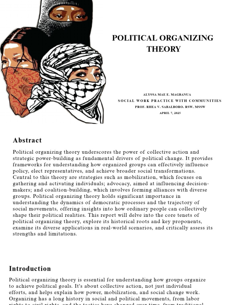 Political Organzing Theory | PDF | Intersectionality | Community Organizing