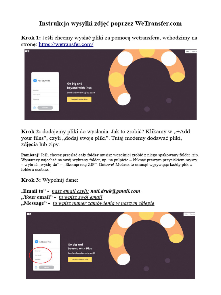 Instrukcja Wysylki Zdjec 4 Kopia | PDF