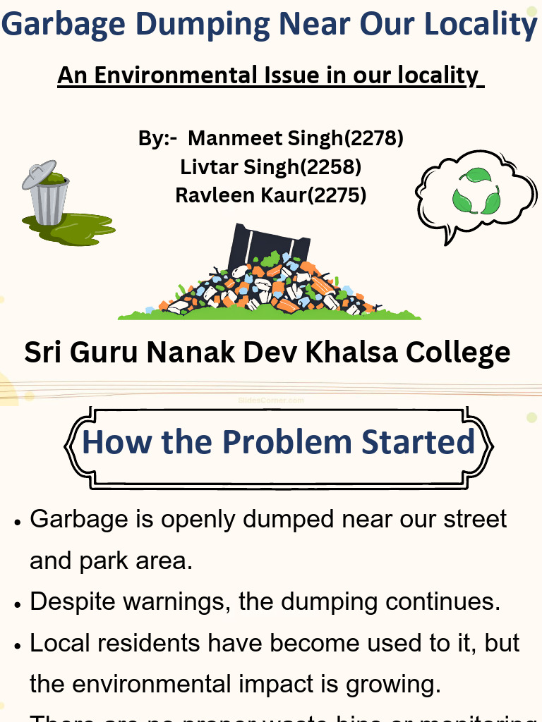 Local Garbage Dumping Crisis Solutions | PDF