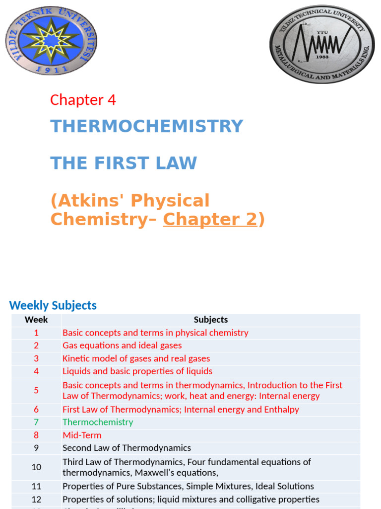 Physical Chemistry 7 ' | PDF | Enthalpy | Chemical Reactions