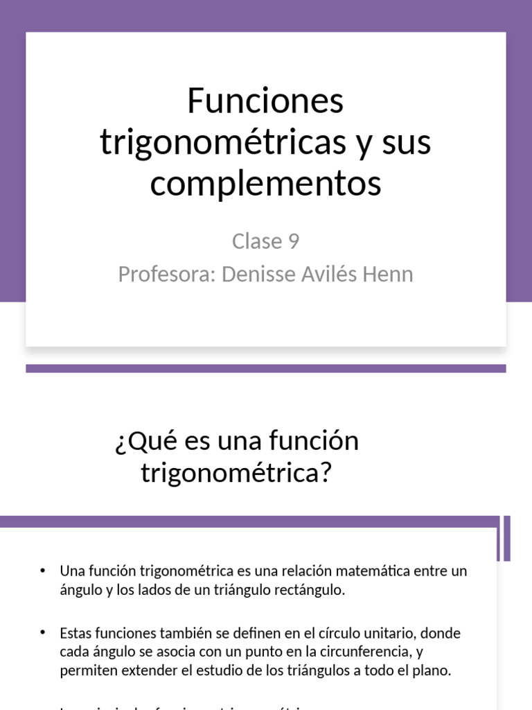 Clase Función Trigonométrica | PDF