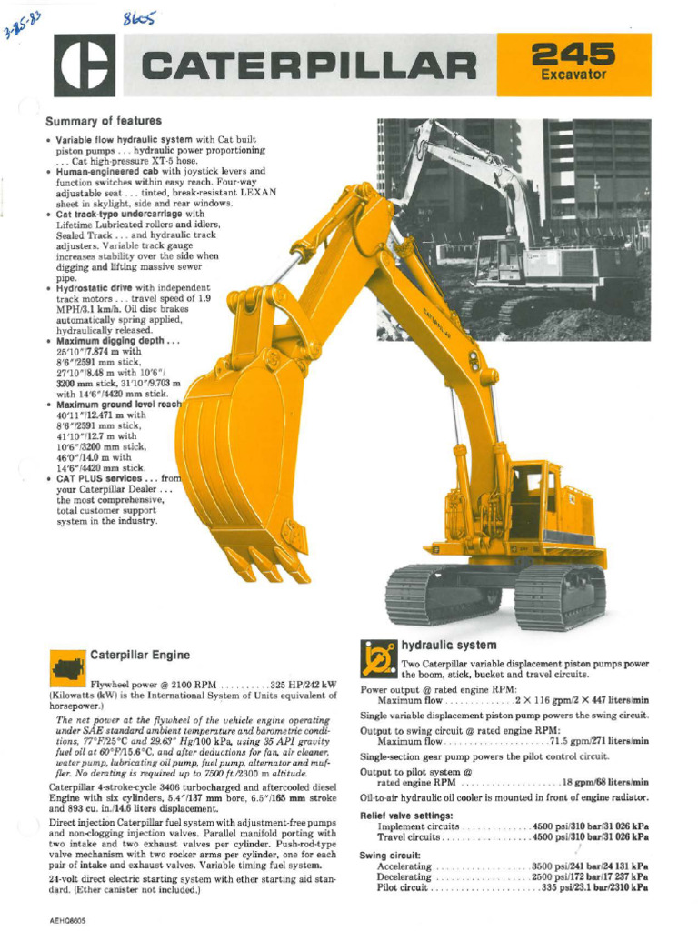 245 Spec Sheet | PDF