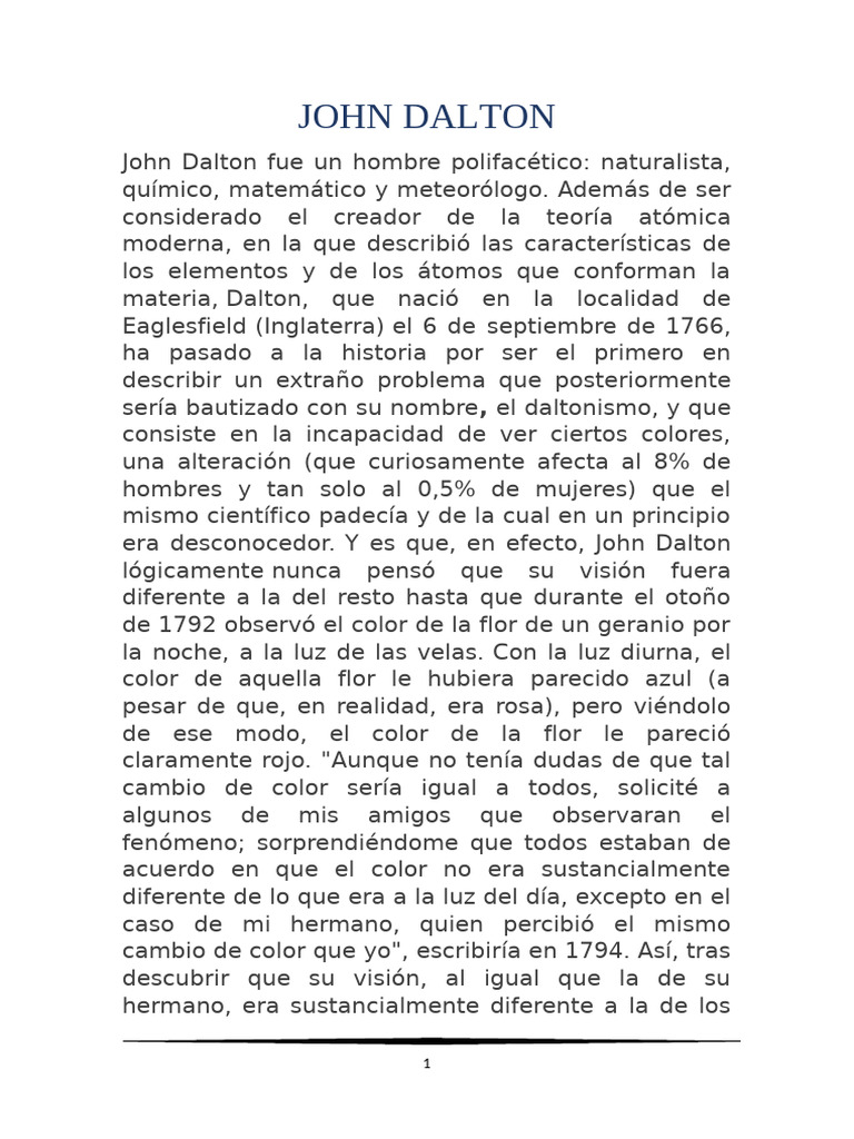 John Dalton | PDF | Ciencias fisicas | Química