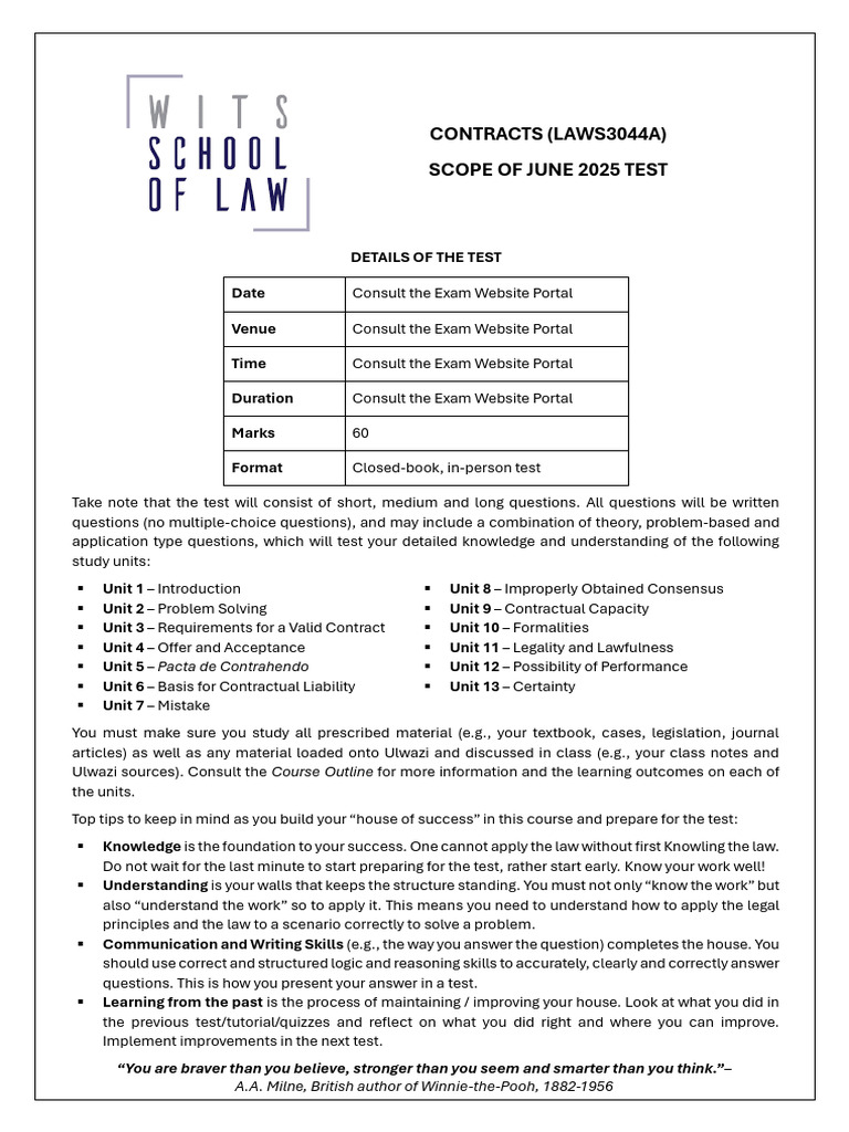 June Test - Scope Document | PDF | Knowledge | Learning