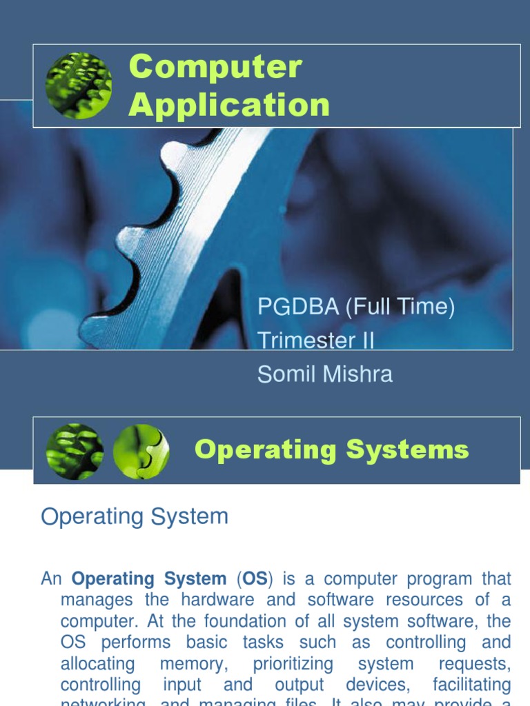 5,6computer Application Unit III | PDF | Operating System | Graphical User Interfaces