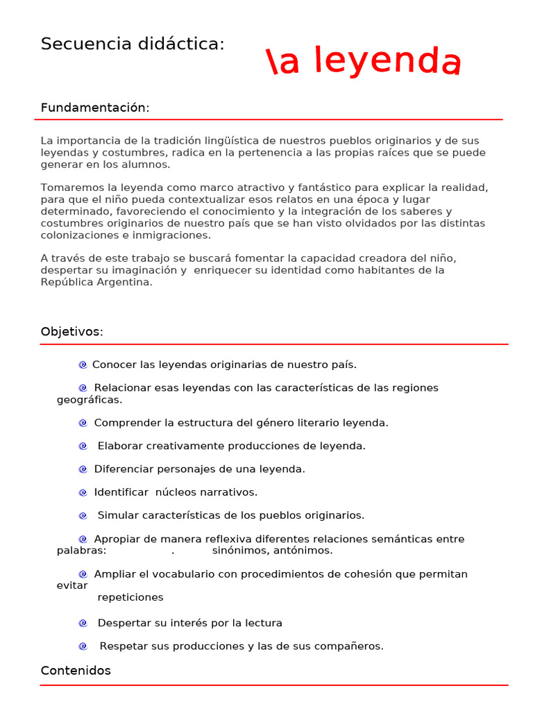 Actividades de Leyendas para Segundo Grado | PDF | Leyendas | Maestros