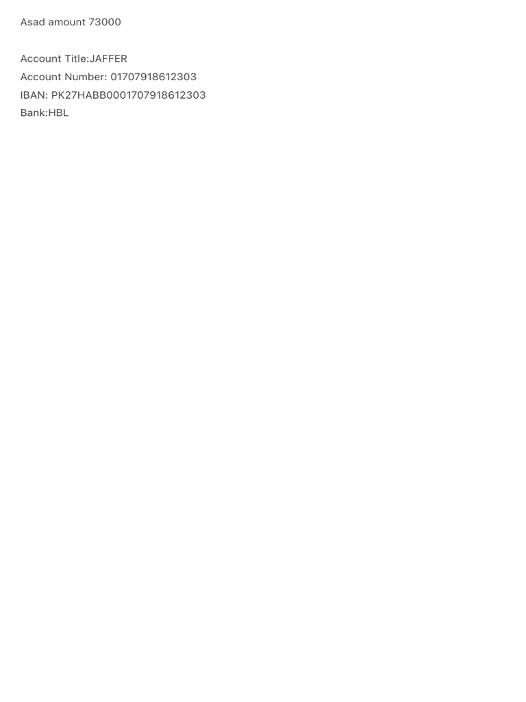 Asad Amount 73000 | PDF