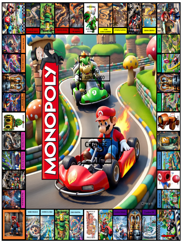 Monopoly Game Board Template | PDF | Japanese Games | Nintendo Games