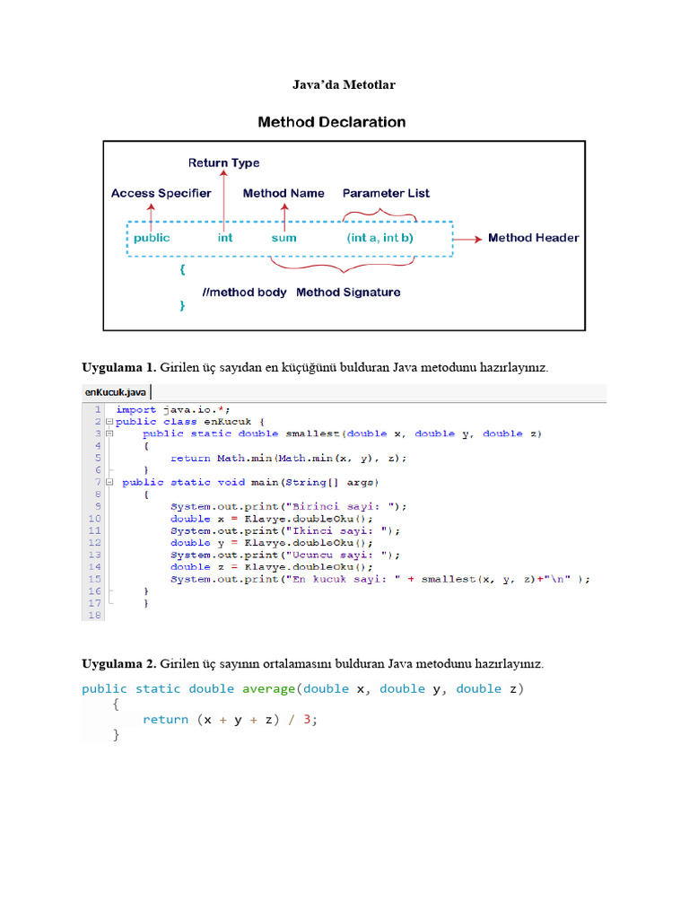 Javada Metotlar | PDF