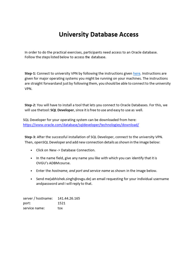 Database Access | PDF