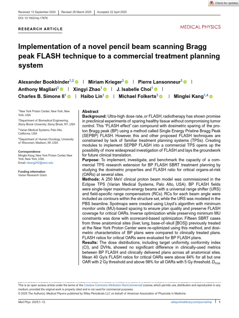 Bookbinder - Et Al - 2025 - Implementation of A Novel Pencil Beam ...