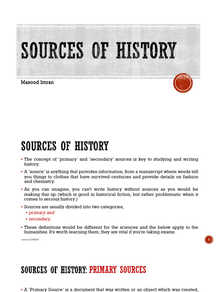 6 101 Sources+of+HISTORY | PDF | Cognition