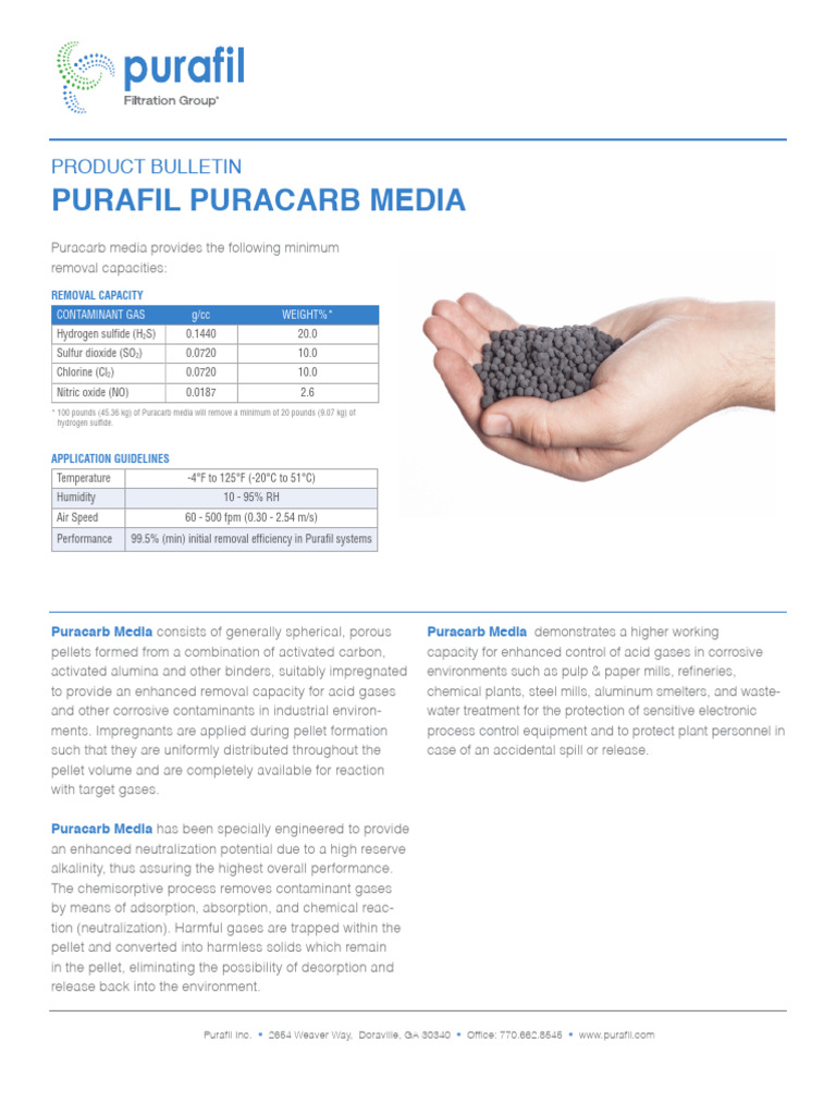 Purafil Puracarb Media Overview | PDF | Corrosion | Chemical Process ...