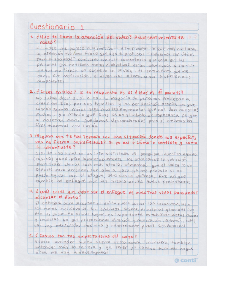 Cuestionarios 1 y 2 | PDF