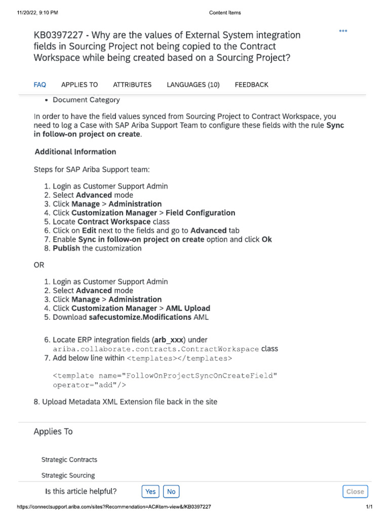 Sync Sxternal System Data in Contract | PDF