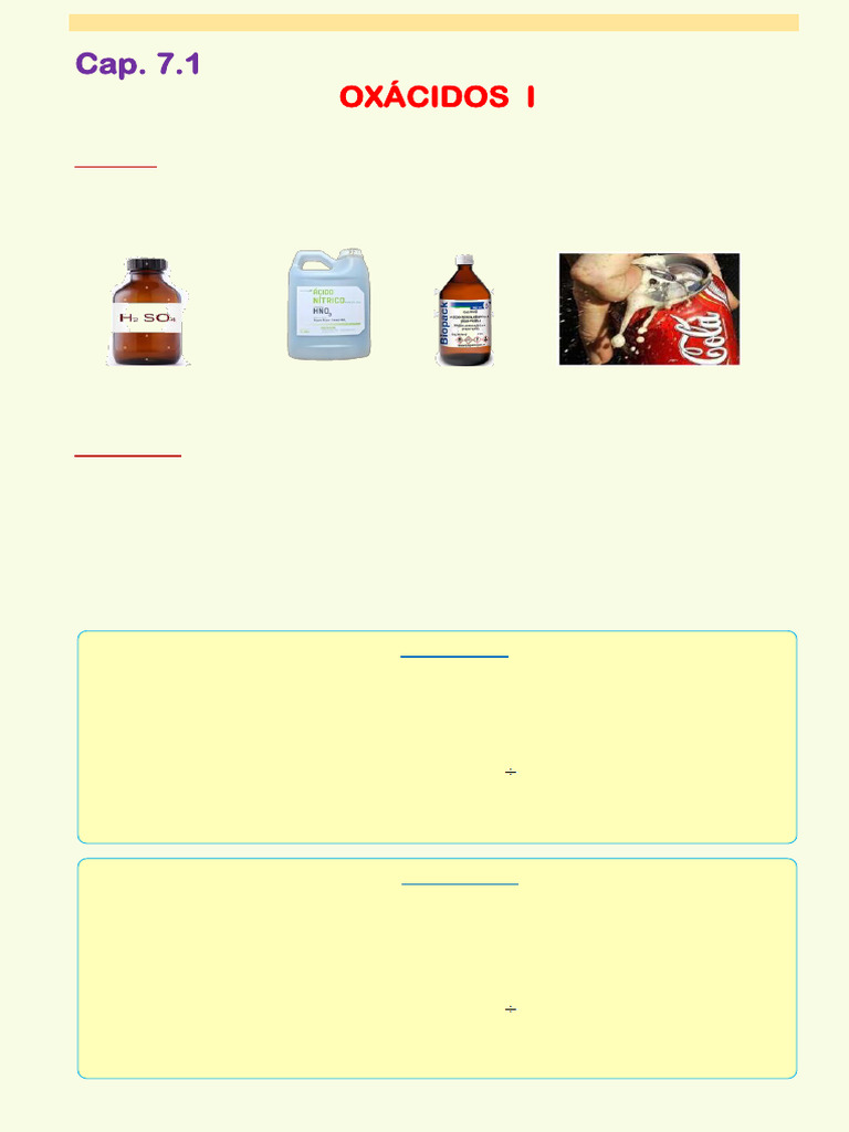 Nomenclatura y Formulación de Oxácidos | PDF | Ácido | Sustancias químicas