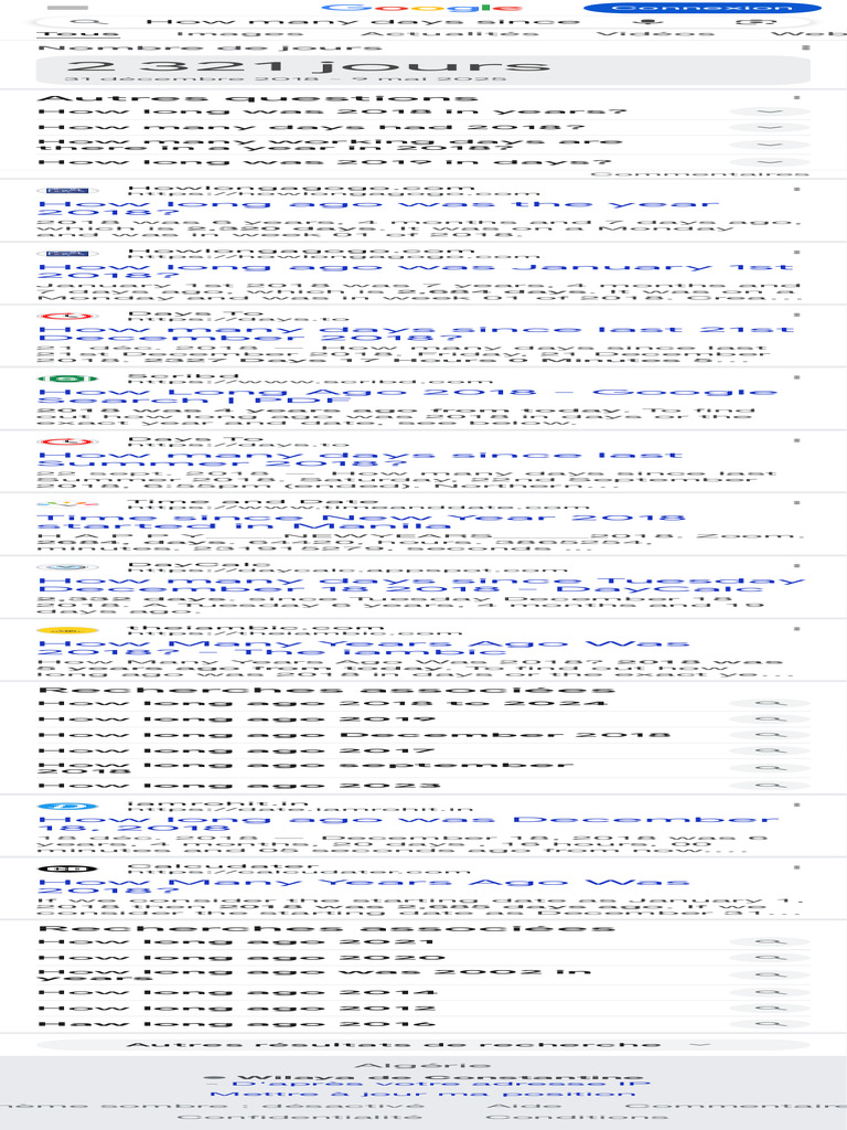 How Many Days Since 2018 - Recherche Google | PDF