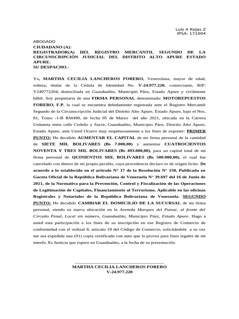 Aumento Forero 2025 | PDF | Venezuela