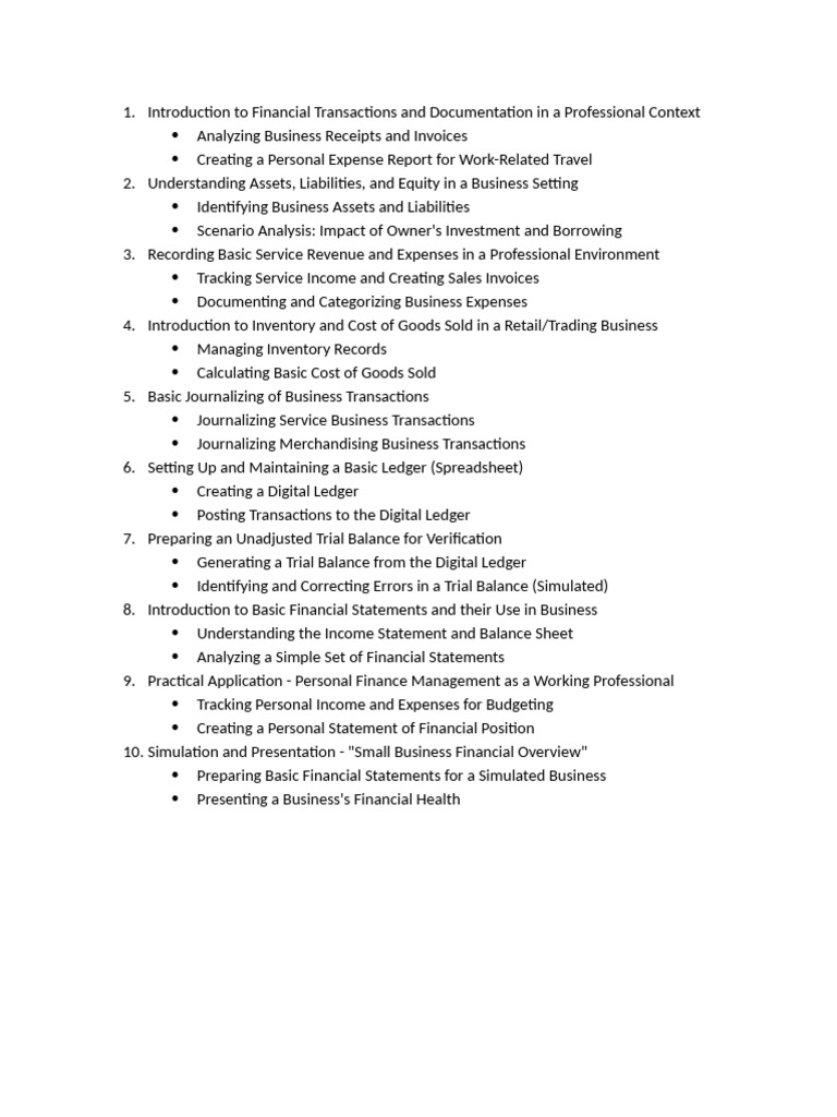 Introduction To Financial Transactions and Documentation in A ...