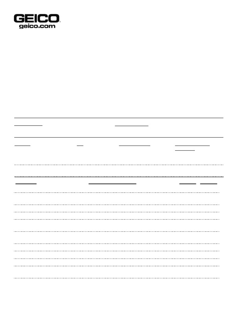 GEICO Auto Insurance Declaration Page | PDF | Insurance | Credit