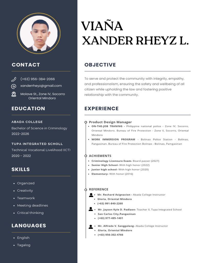 Black White Minimalist CV Resume | PDF