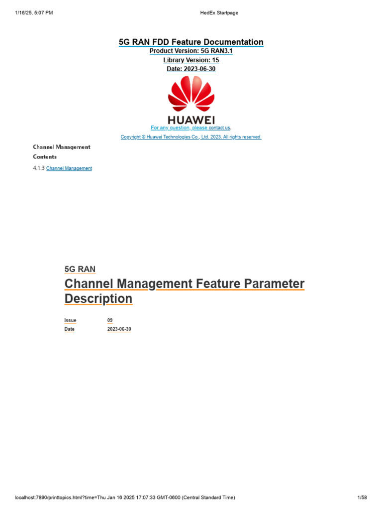 5G RAN FDD Channel Management Guide | PDF | Orthogonal Frequency ...