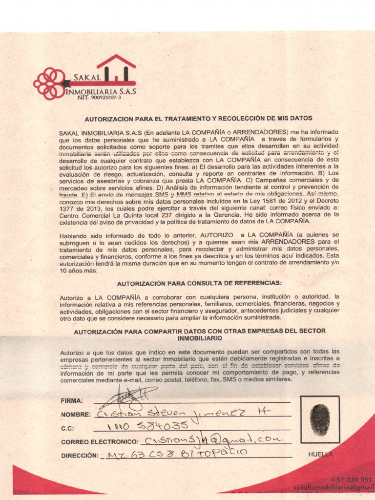 Escan Inmoviliaria Cristian Jimenez | PDF