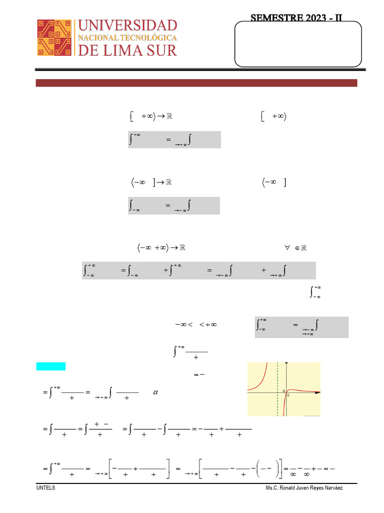 Guía 13 Integrales Impropias | PDF | Integral | Asíntota