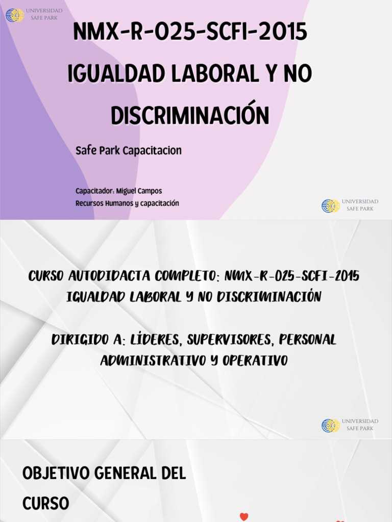 NMX-R-025-SCFI-2015 Curso | PDF | Discriminación | Estudios de género