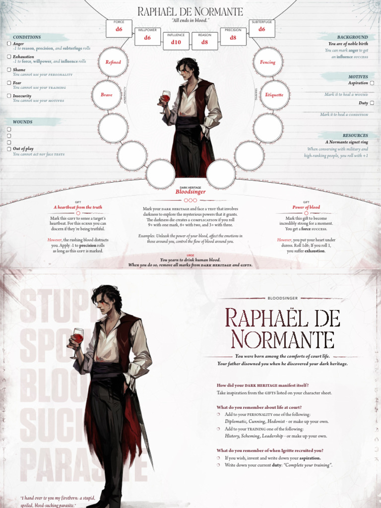 Dark Heritage RPG Character Guide | PDF | Ghosts | Psychology