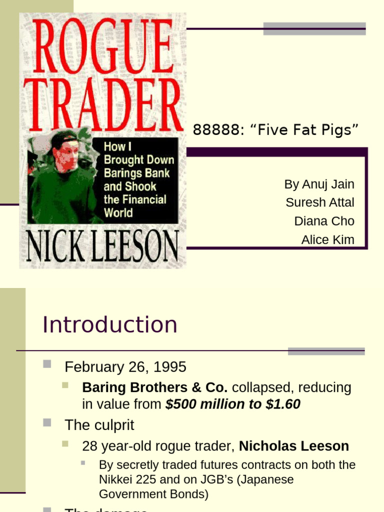 Nick Leeson's Rogue Trading Collapse | PDF | Option (Finance) | Futures ...