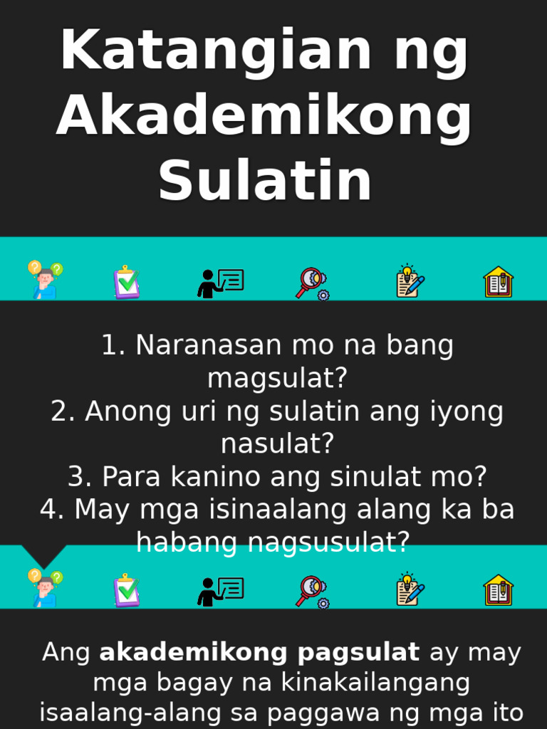 Lesson 2.1 Katangian NG Akademikong Pagsulat | PDF