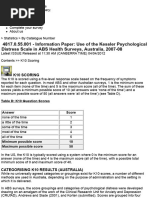 K10 and Scoring Guide | PDF | Mental Disorder | Substance Abuse