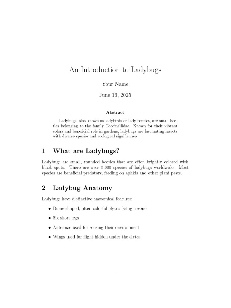 Ladybugs | PDF