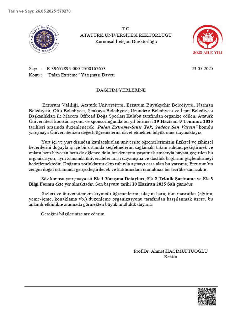 Duyuru 2 Palan Extreme Yarismasi Daveti-1 | PDF