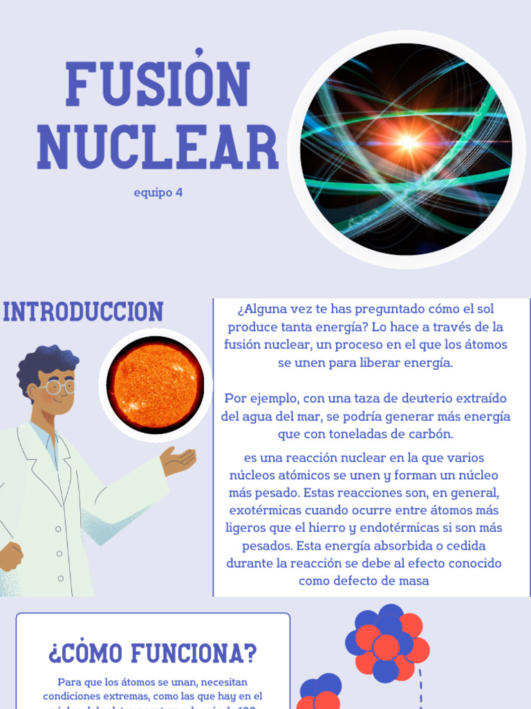 Chemistry Atomic Structure Presentation in Lavander Red Blue Illustrative Style | PDF | Fusión ...