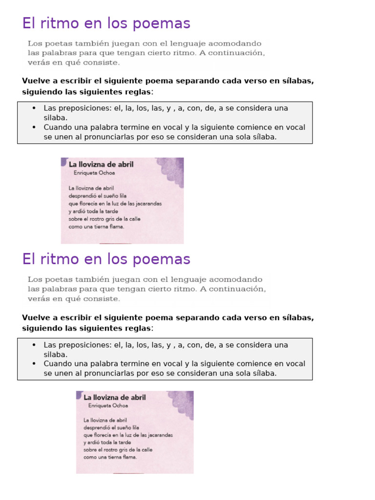 El ritmo en los poemas: guía práctica | PDF