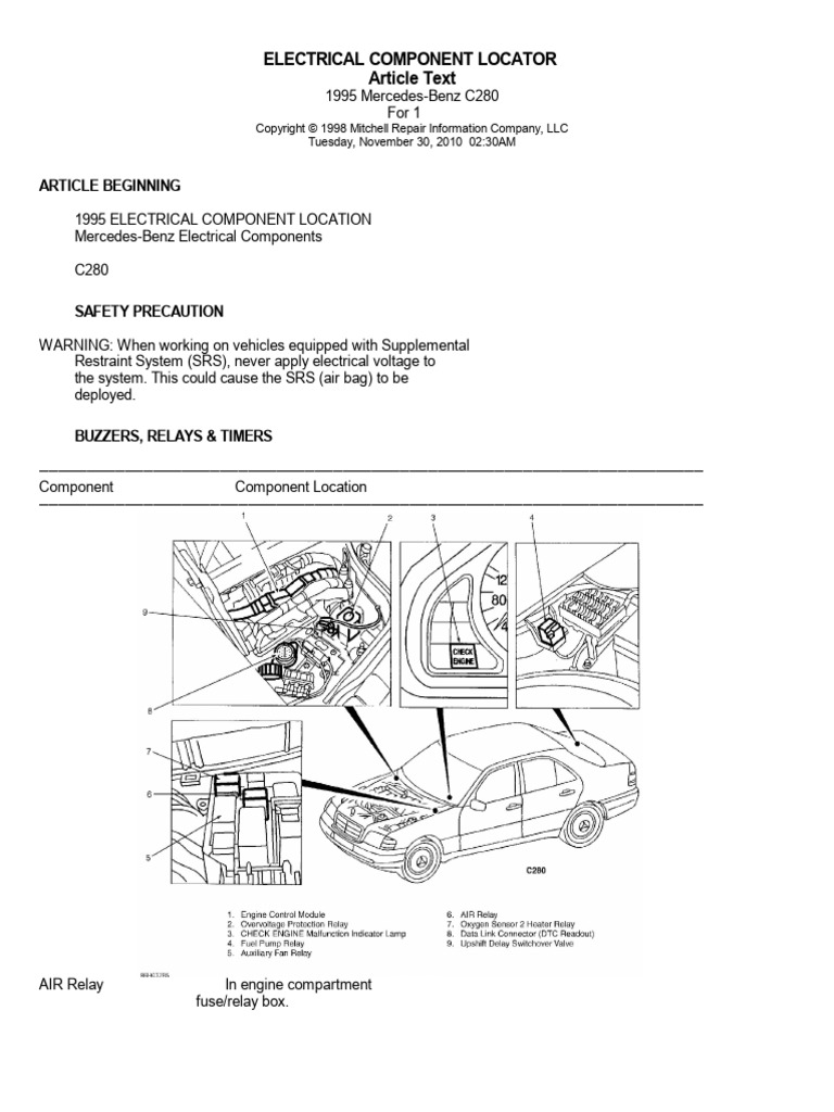 03 - Electrical Component Locator | PDF | Airbag | Relay