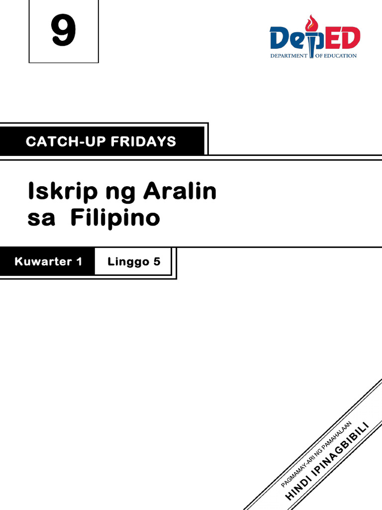 CO 2024 LS20 Grade9 Q1 CUF Filipino V | PDF