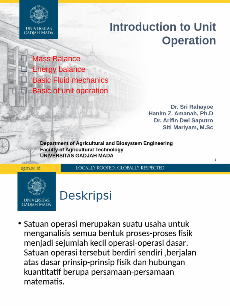 Introduction To Unit Operation | PDF