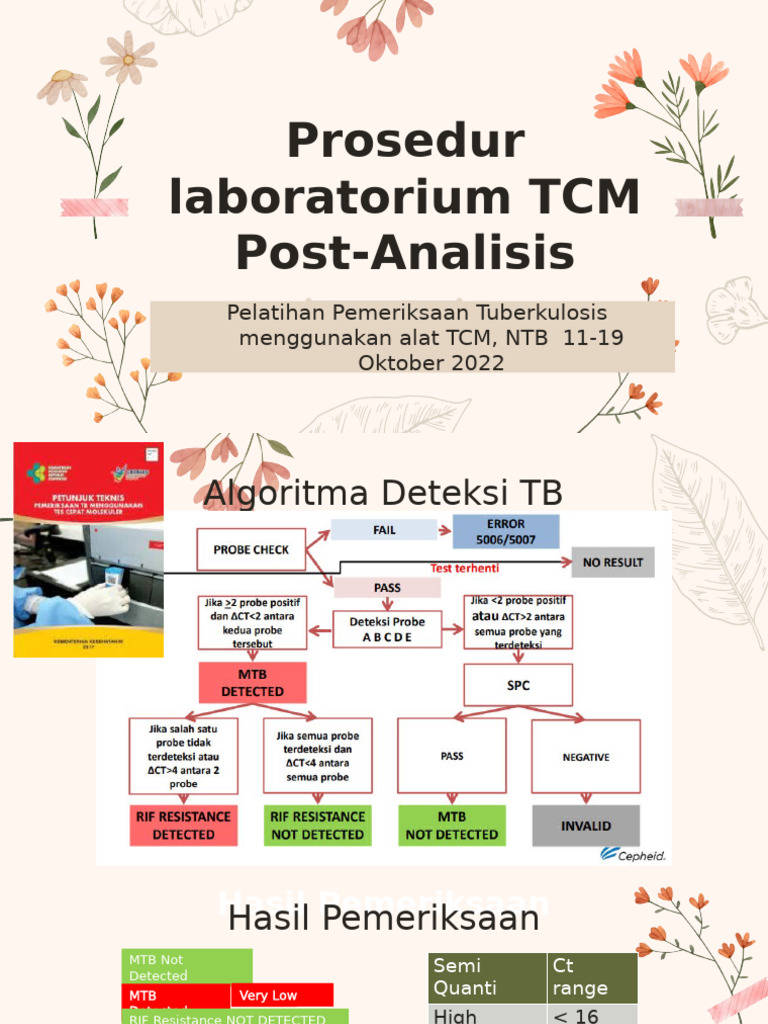 TCM Prosedur Laboratorium TCM Post Analisis | PDF