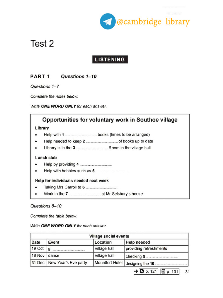Listening Test 2 | PDF